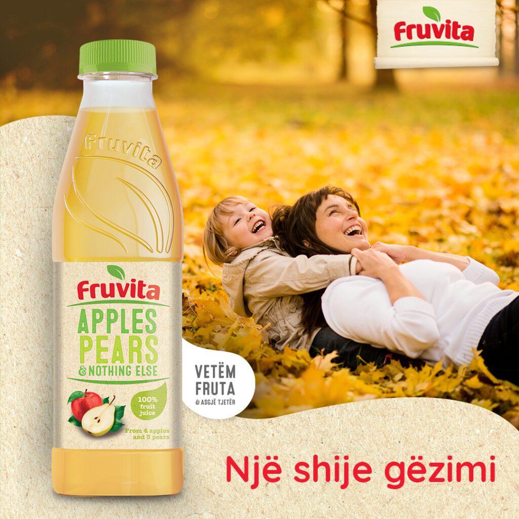 Lëng frutash Fruvita, Mollë dhe Dardhë (100%) - BM Group