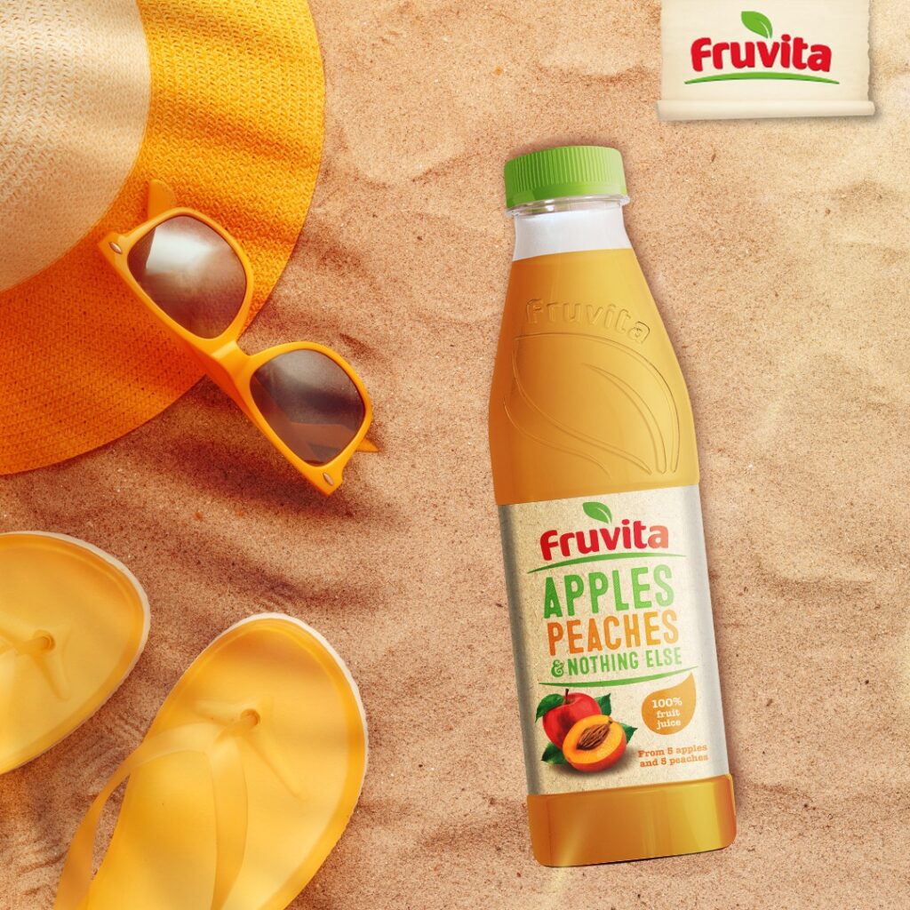 Lëng frutash Fruvita, Mollë dhe Pjeshkë (100%) - BM Group